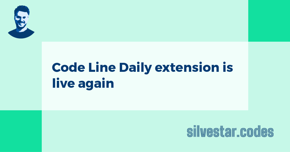 Code Line Daily extension is live again S.Bistrović